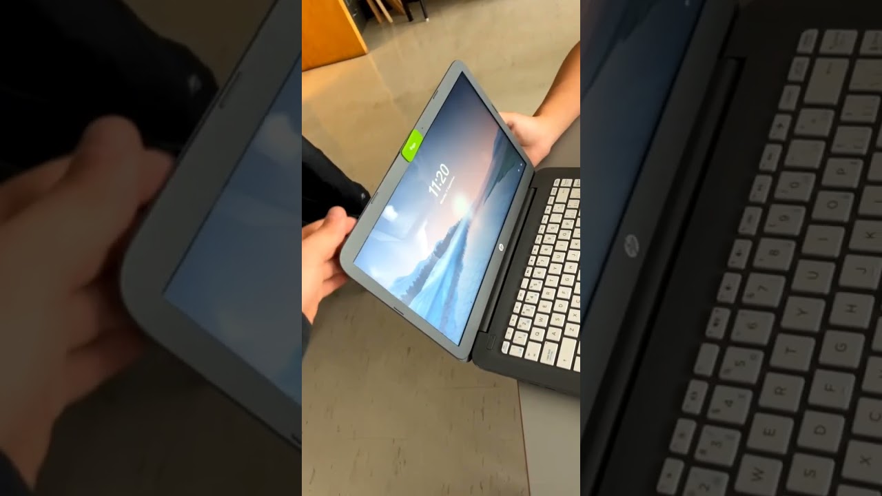 broke a laptop at school 😅