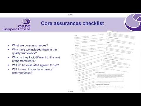 Quality framework for support services (not care at home) and the self evaluation toolkit webinar