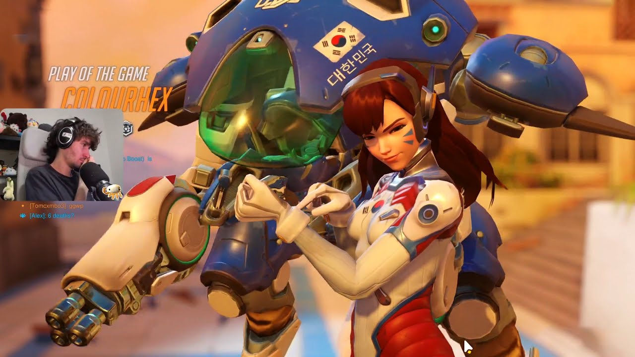 Colourhex Rank 59 Dva Gameplay - POTG! [Overwatch Season 18 Top 500]
