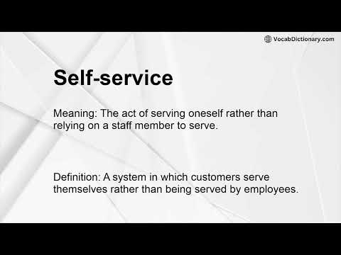 Self-service Meaning