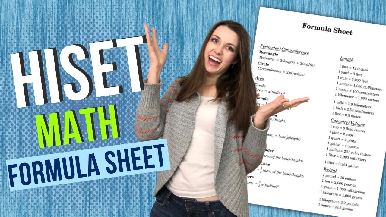 HiSET Math Formula Sheet Explained