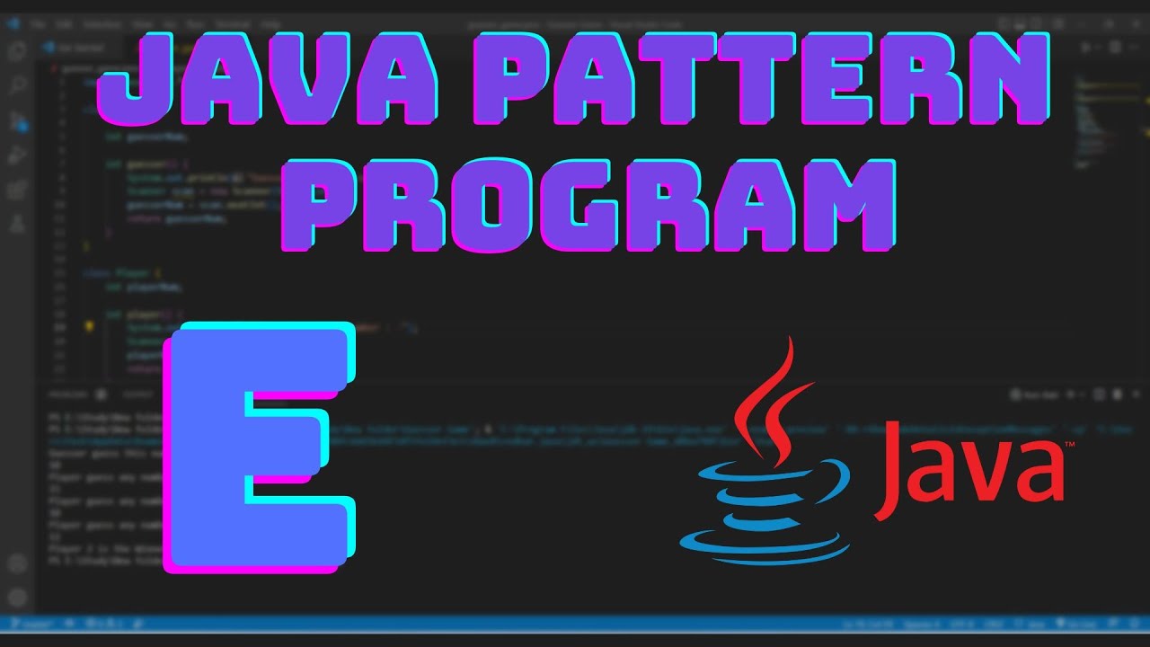 How to Create an Alphabet Symbol Pattern in Java (E) | #E #java