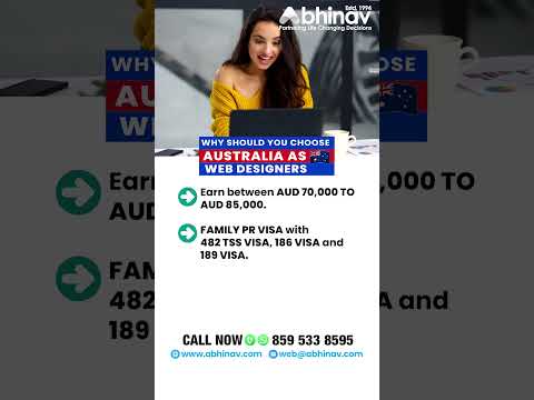 Earn AUD 70,000 to 85,000 in Australia as Web Designers - Access to PR, Free Healthcare & Education!