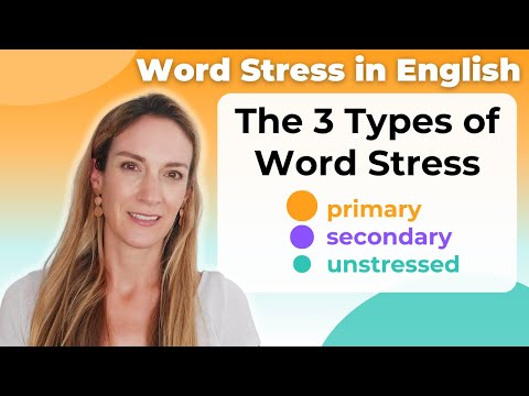 The 3 Types of Word Stress | English Pronunciation