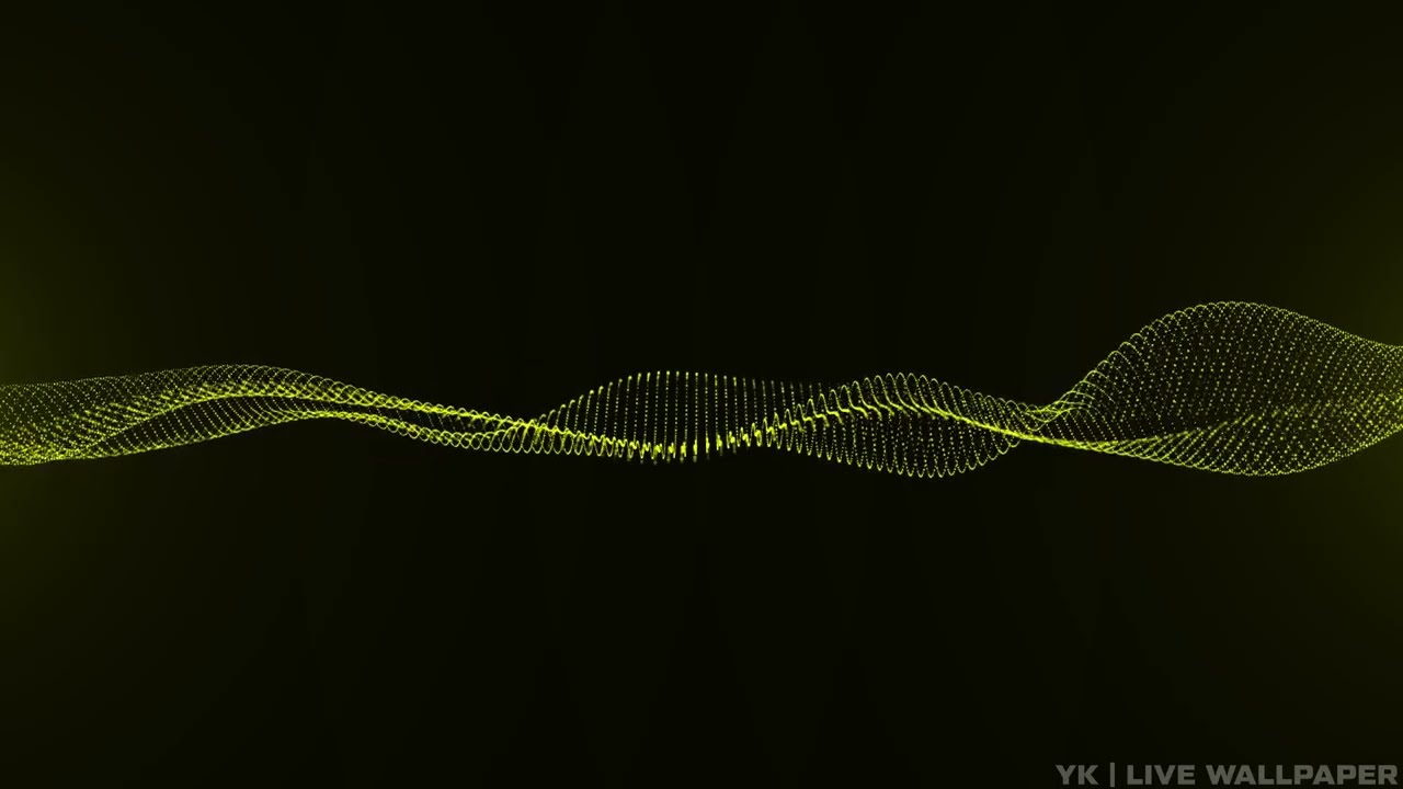 Live Wallpaper - Particle Wave Yellow