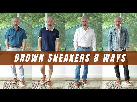8 Ways To Style Brown Sneakers For Men