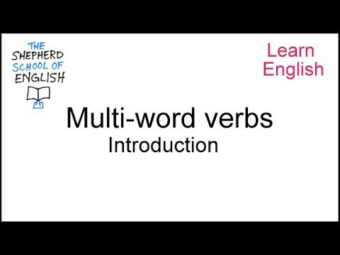 Multi-word verbs: Intro