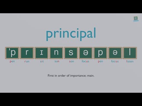 How to pronounce principal ?