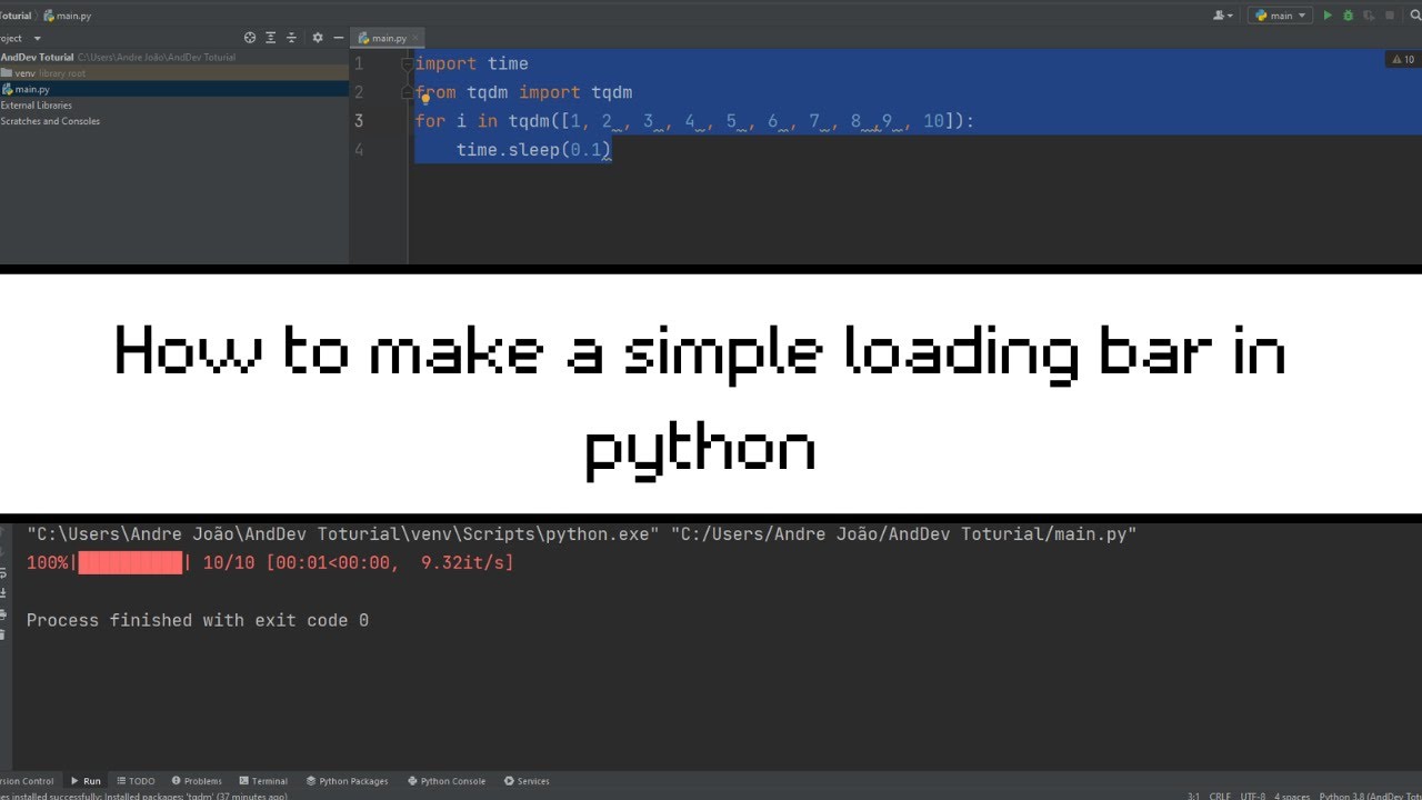 How to make a simple loading bar in python