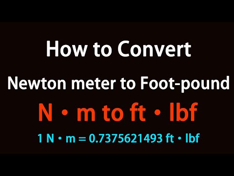 How to Convert Newton meter to Foot-pound?