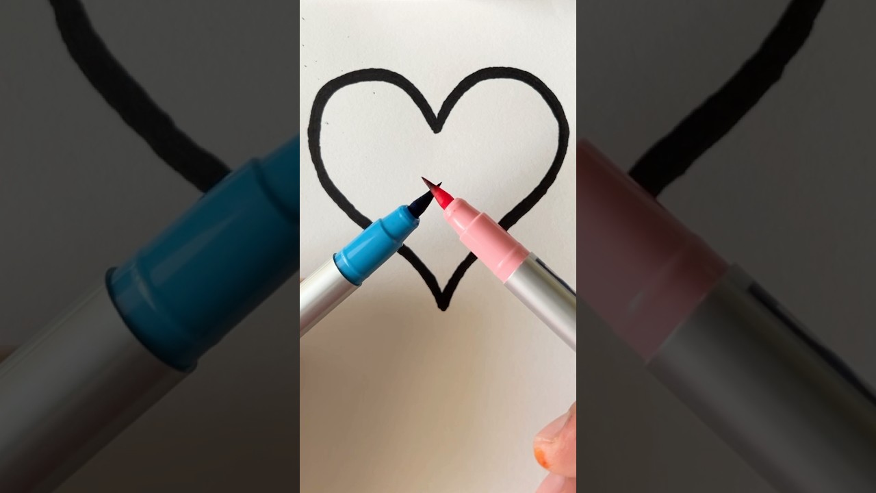 🩷💙#art #drawingvideo #kidsart #youtubeshorts #satisfyingvideo #colormixing #diy #creative #shorts