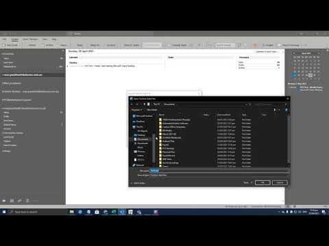 Outlook: Create a .PST file.