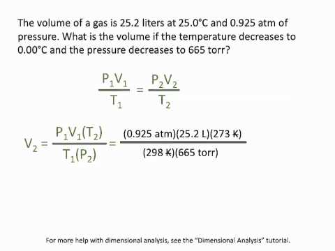 Pressure, Volume and Temperature Relationships - Chemistry Tutorial