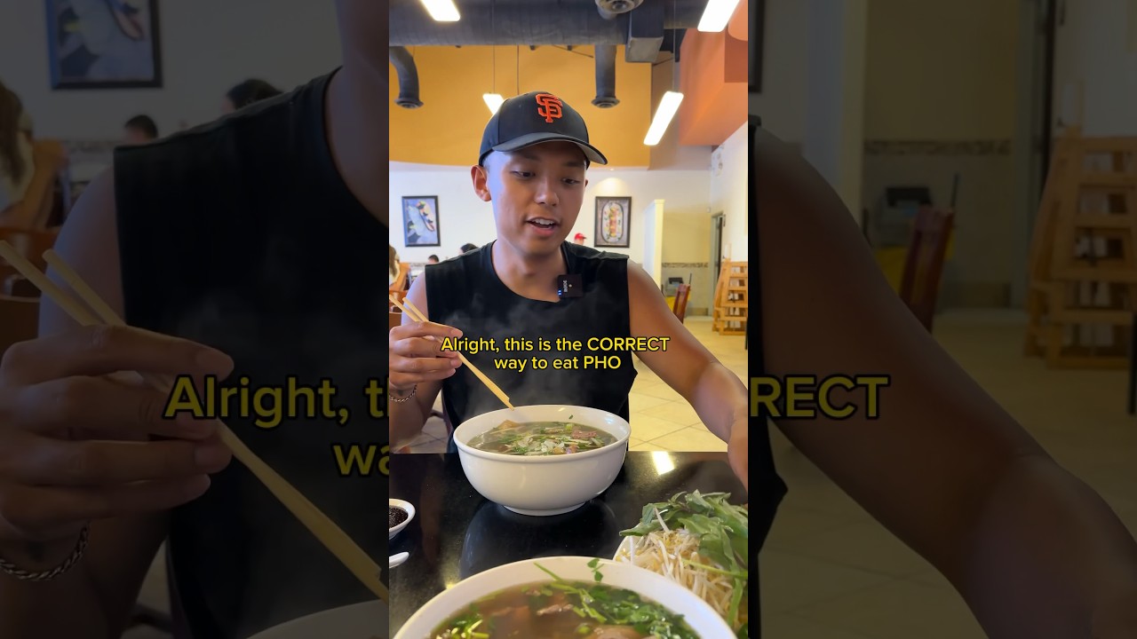 How to Eat Pho the RIGHT way!🍜 #Pho #vietnamesefood #HowToEatPho