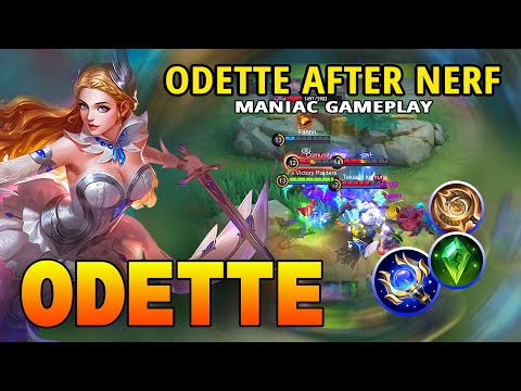 MANIAC!! Odette Brutal One Shot Combo!! Build Top 1 Global Odette ~ Mobile Legends
