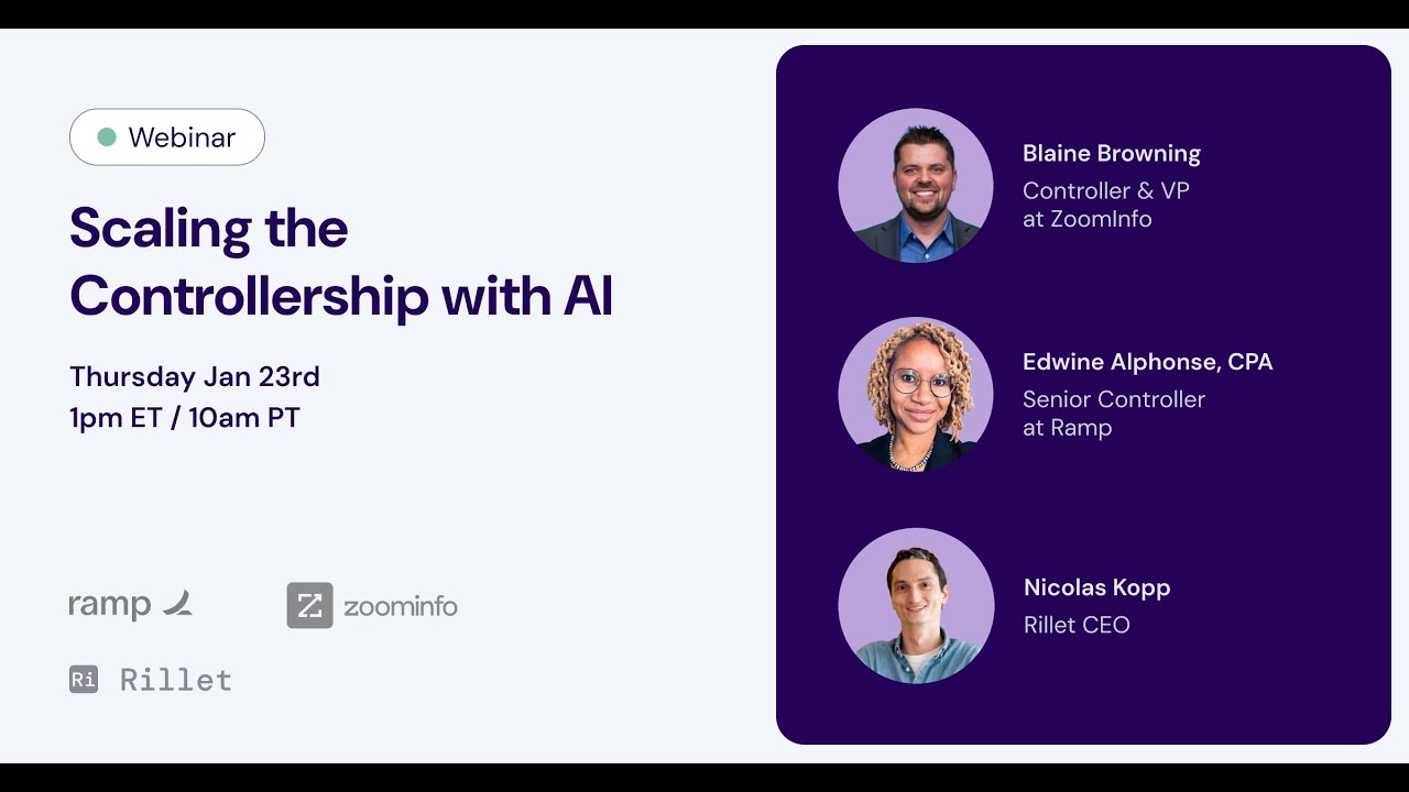 Scaling the Controllership with AI with ZoomInfo Blaine Browning and Ramp Edwine Alphonse