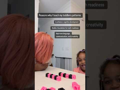 Teaching your children toddlers patterns using math cubes