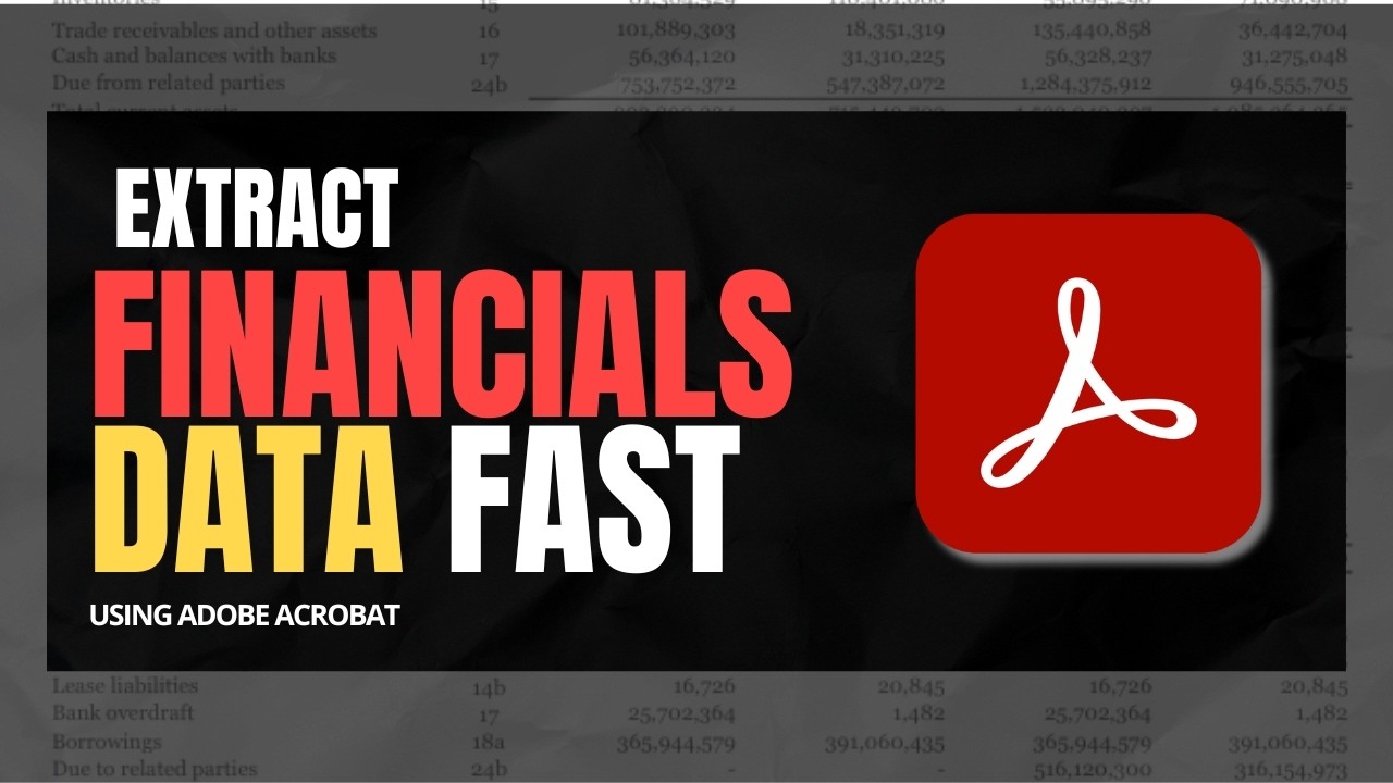 How to Extract Financial Data from PDF Using Adobe Acrobat — Export to Excel Fast
