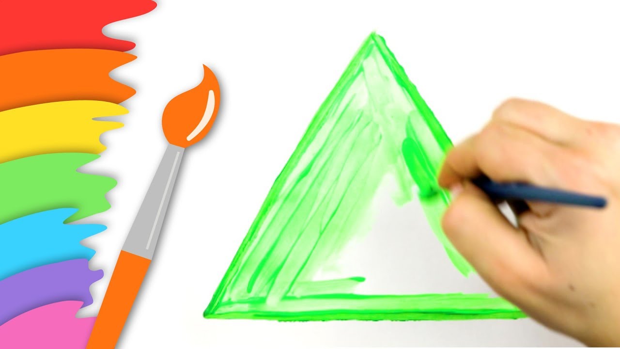 How to Draw a Triangle / Shapes / Drawing & Coloring for Kids and Toddlers