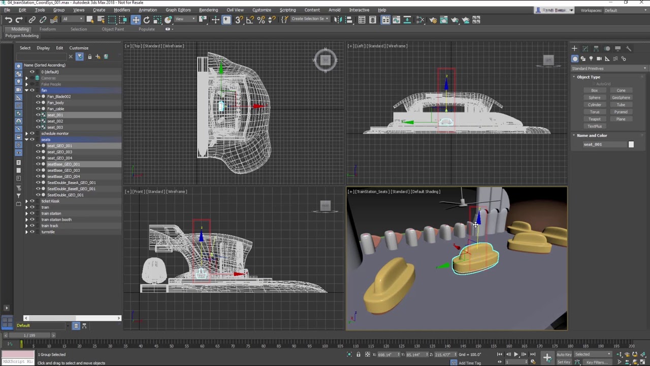 3ds Max Getting Started - Lesson 08 - Coordinate Systems