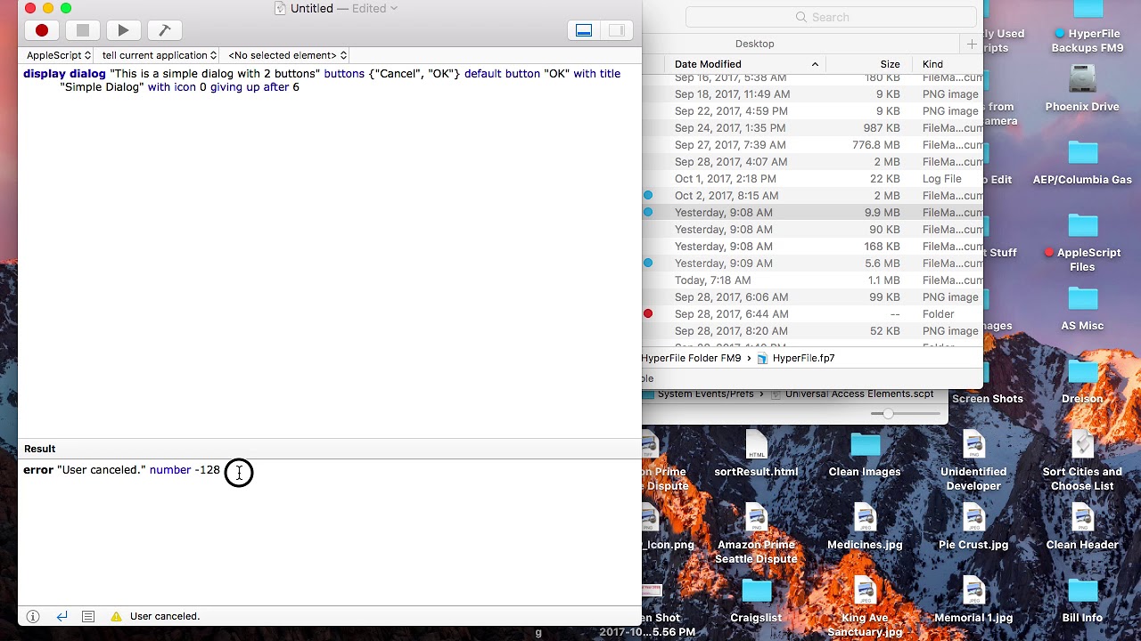 AppleScript Dialog Basics