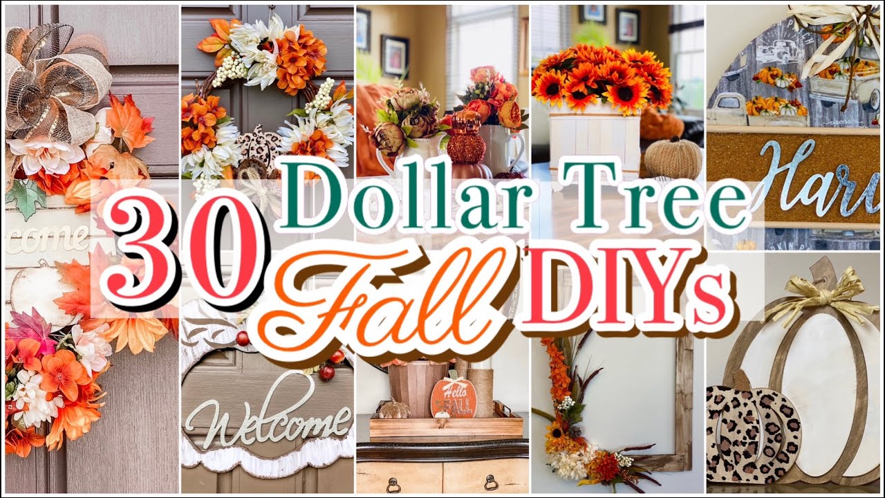 30 FALL DIYS | FALL DECOR 2020 | DOLLAR TREE FALL DIYS