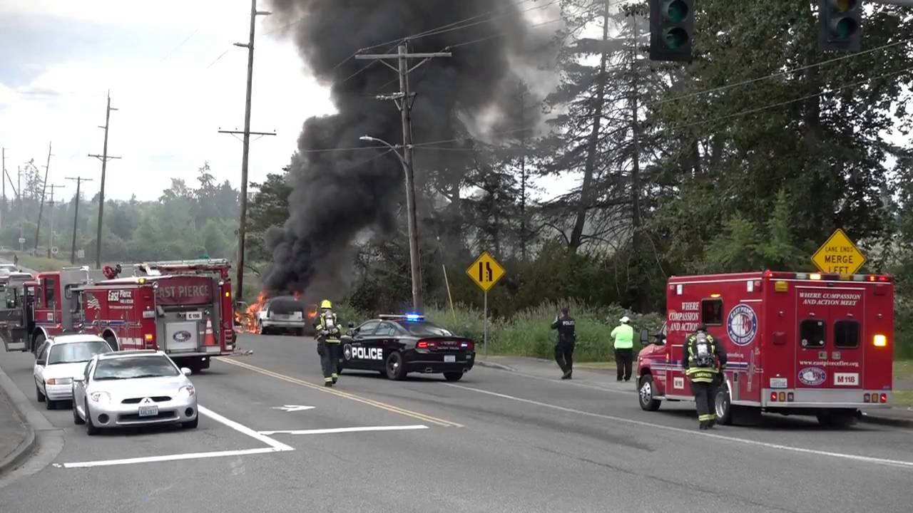 Milton Fire Car Blows Up