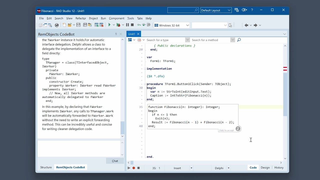 CodeBot for Delphi Preview