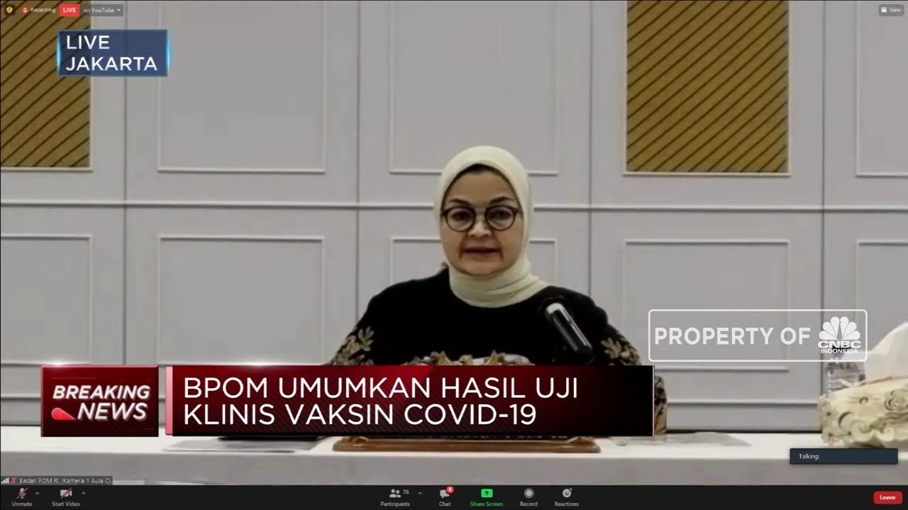 Simak! Perkembangan Hasil Uji Klinis Vaksin Sinovac dari BPOM