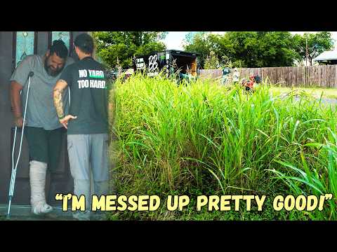 INJURED Homeowner UNABLE to Keep Up with Yard gets a huge SURPRISE!