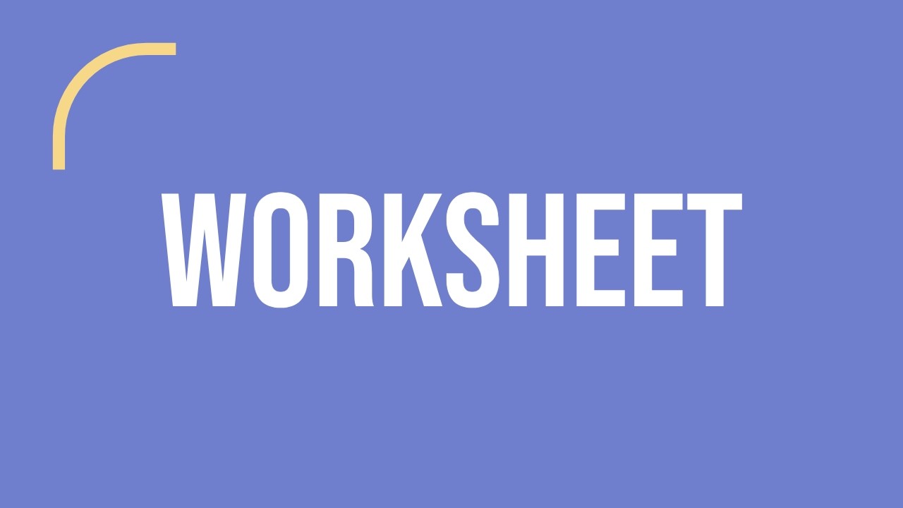 What Is a Worksheet? | Computer Vocabulary (Plain English)