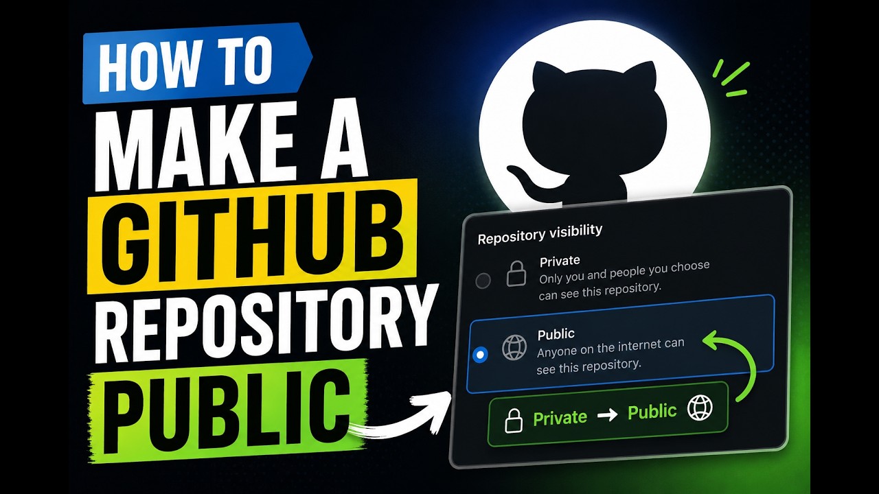 How to Make a GitHub Repository Public in 2026 | Beginner GitHub Tutorial