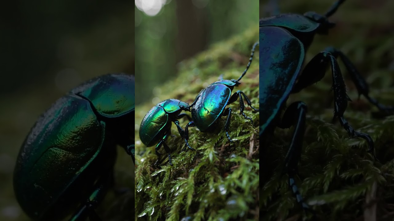 A Beautiful Beetle on a Leaf | AI Cinematic Macro Wildlife | RDFX AI