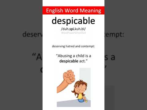 English meaning of despicable| Word of the day