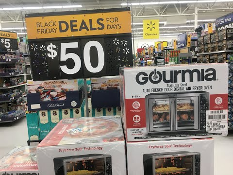 Walmart Black Friday Gourmia Air Fryer Auto French Door Digital unboxing