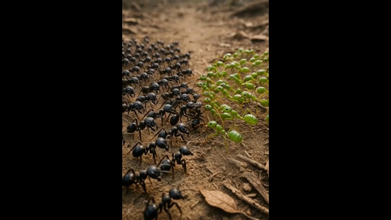 Army Ants vs Weaver Ants – The Great Ant War #insects #fight #battle #wild #nature