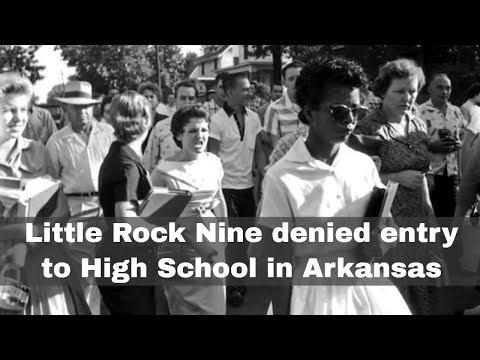 4th September 1957: Nine Black students denied entry to Little Rock High School in Arkansas