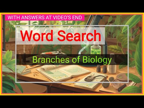 Word Search Puzzle: Explore the Branches of Biology - Botany, Zoology, Genetics & More!