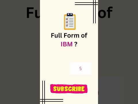 Full form of IBM ll IBM ka full form ll International Business Machines