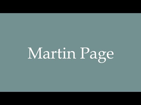 How to Pronounce ''Martin Page'' Correctly in French