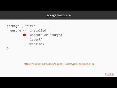 Learn Hands On Infrastructure Automation with Puppet 6 Package Resource | packtpub com - Mind Luster