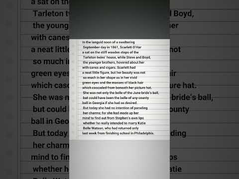The novel Gone with the Wind, first page, by Margaret Rachel. #novel #books #trending