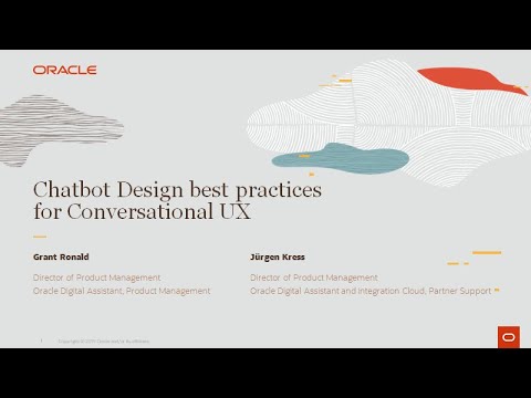 Chatbot Design best practices for Conversational UX PaaS Partner Community Webcast