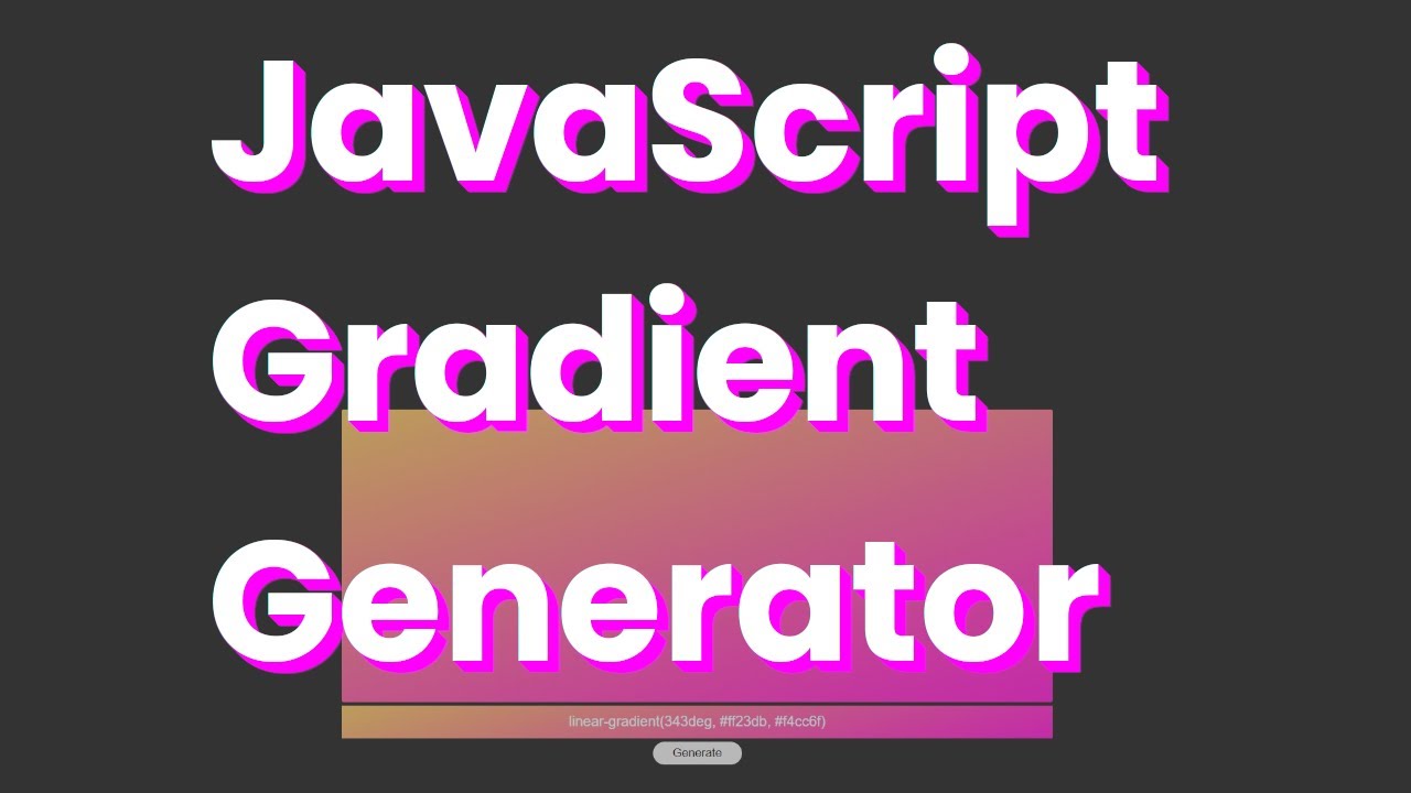 Html Css Javascript Background Linear Gradient Generator.