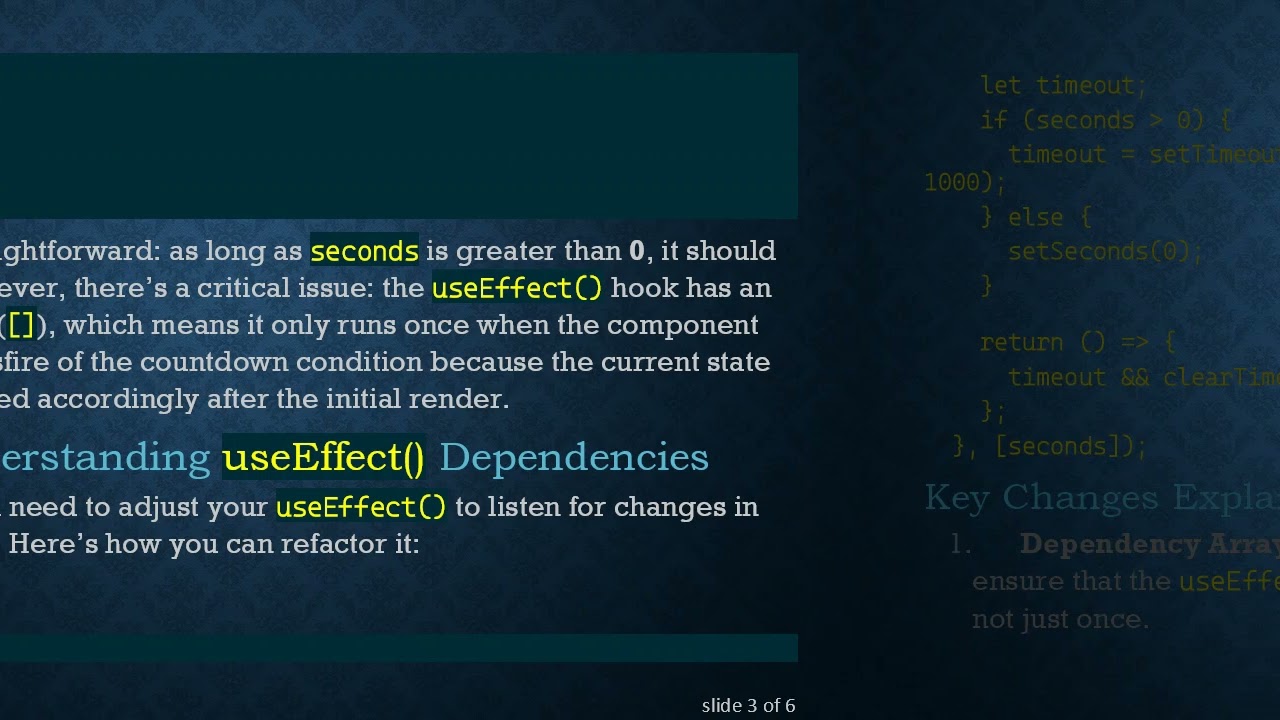Mastering useEffect(): Fixing Your React Countdown Timer