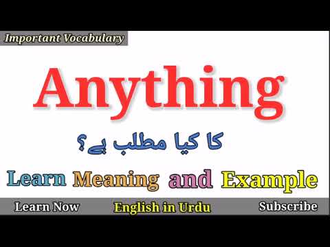 Anything Meaning
