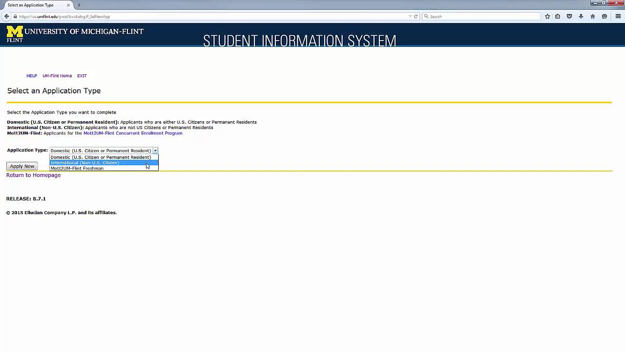 Application Submission - English