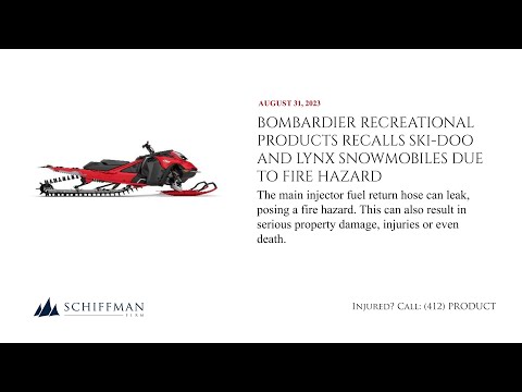 Bombardier Recreational Products (BRP) Recalls Ski-Doo and Lynx Snowmobiles Due to Fire Hazard