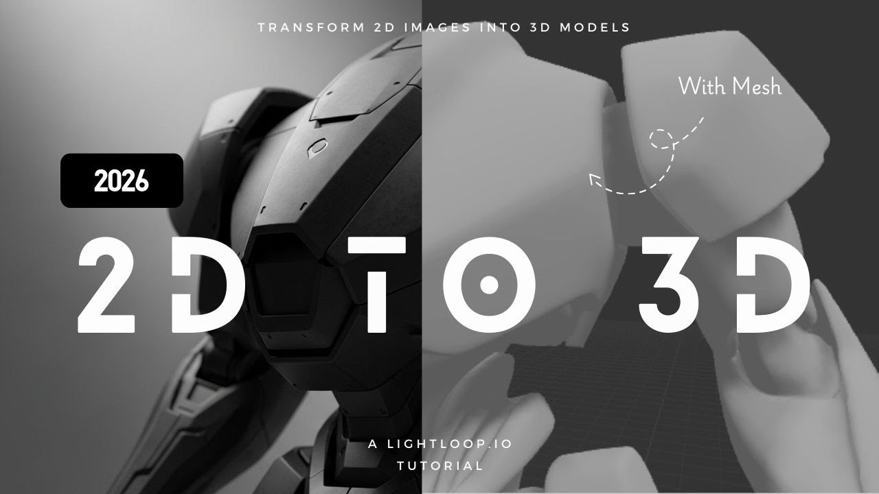 Turn 2D Images into 3D Models (WITH MESH) | AI Design Tool