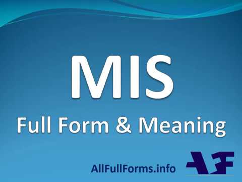 MIS Full Form | MIS का पुरा नाम